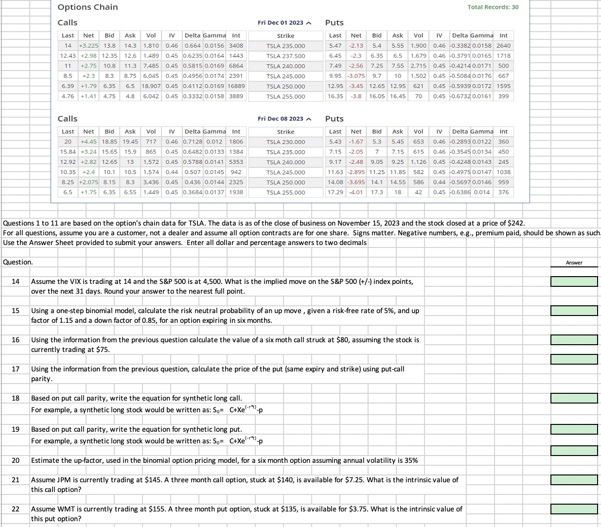 Solved 14 ﻿Assume the VIX is trading at 14 ﻿and the S&P 500 | Chegg.com