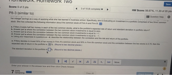 Solved Save Score: 0 of 2 pts 3 of 10 (6 complete) HW Score: | Chegg.com