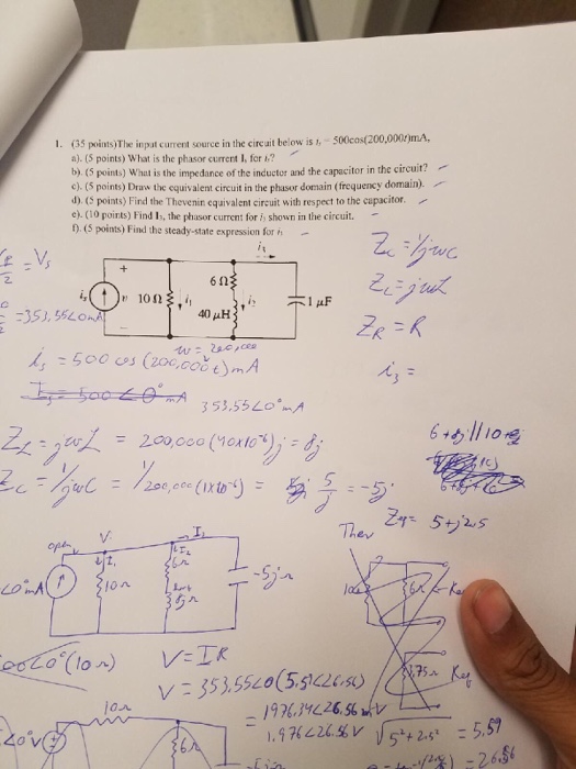 Solved The input current source in the circuit below is i_5 | Chegg.com