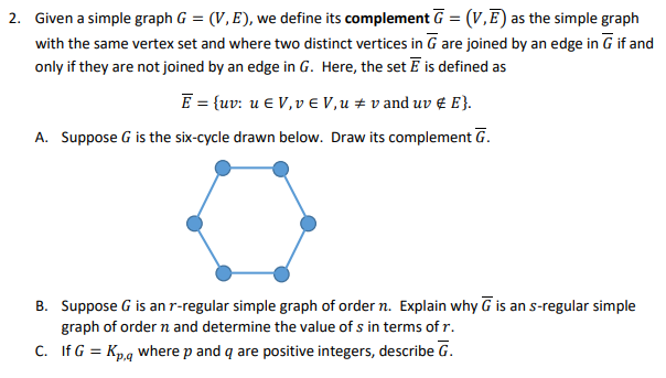 Solved Graph Theory Please be concise and don't copy | Chegg.com