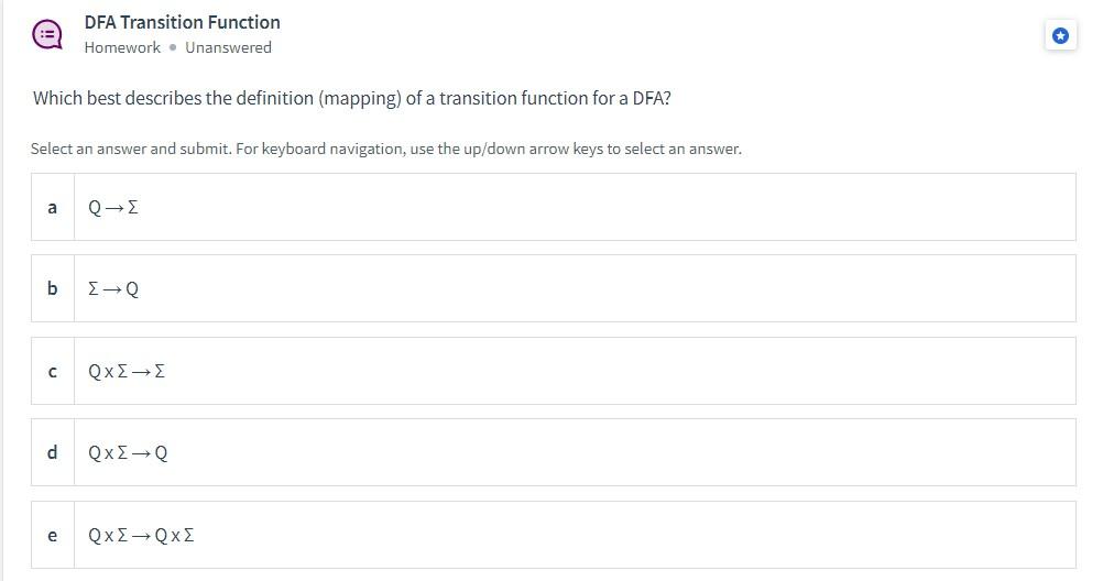 Solved Dfa Transition Function Homework • Unanswered