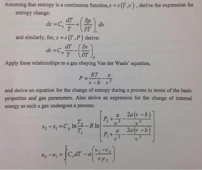 Solved Assuming that entropy is a continuous function,s s | Chegg.com