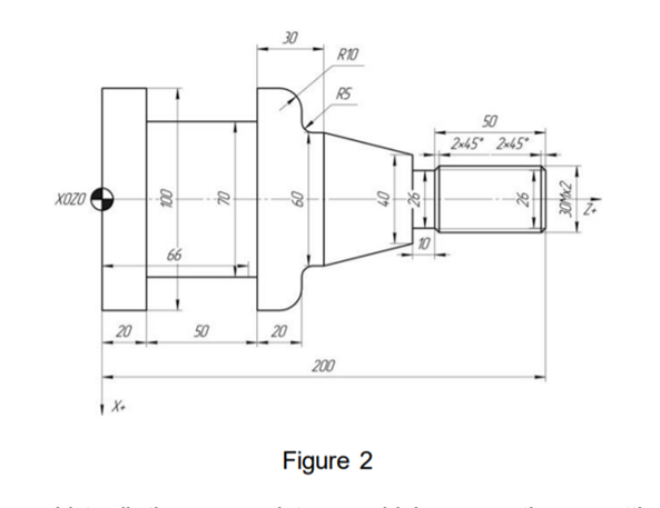 Solved Figure 2 below shows the drawing of a machining part | Chegg.com