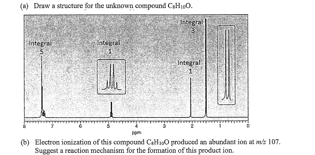 Solved (a) Draw a structure for the unknown compound C8H100. | Chegg.com
