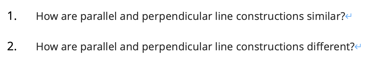 Solved 1. How are parallel and perpendicular line | Chegg.com