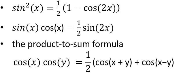 Solved • sinº(x) = {(1 – cos(2x)) • sin(x) cos(x) = sin(2x) | Chegg.com