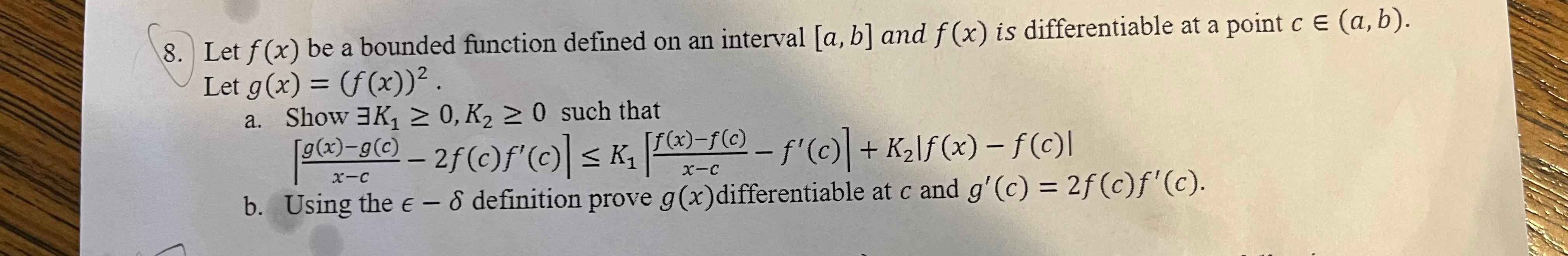 Solved 3. Let f(x) be a bounded function defined on an | Chegg.com