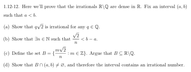 Solved We are using the following definition for a dense | Chegg.com