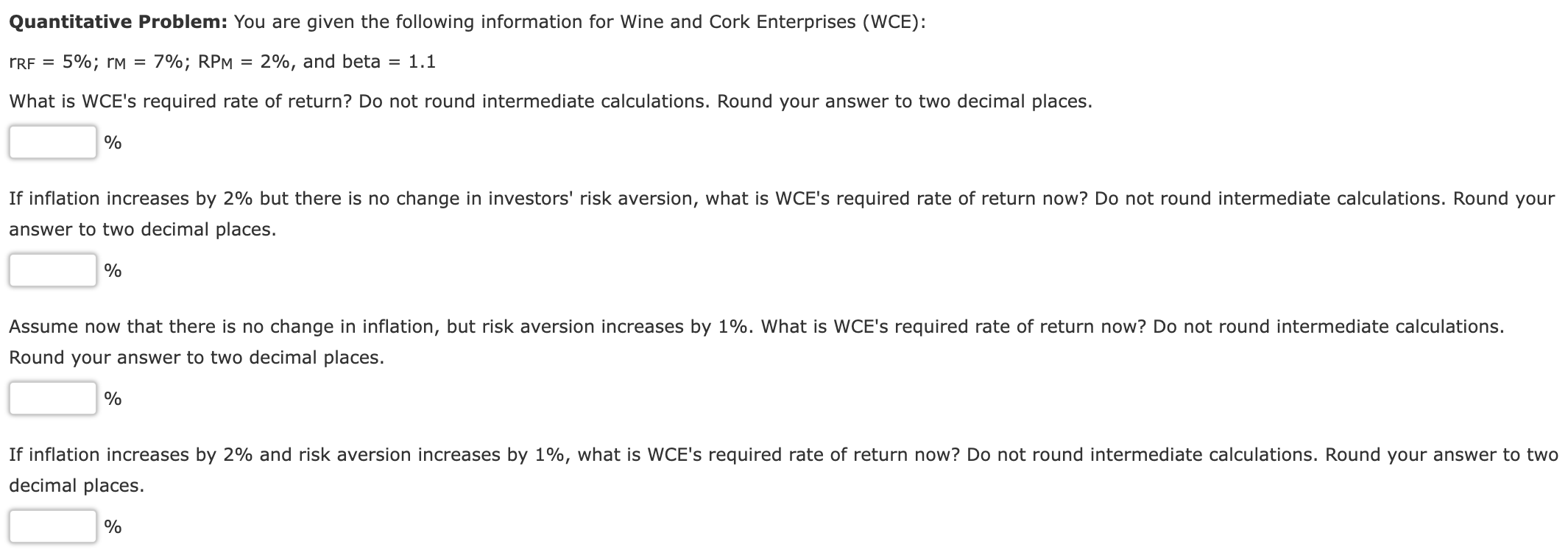 Solved Quantitative Problem: You are given the following | Chegg.com