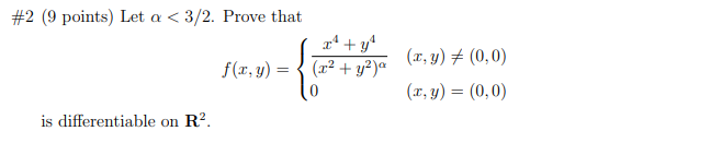 Solved #2 (9 points) Let α