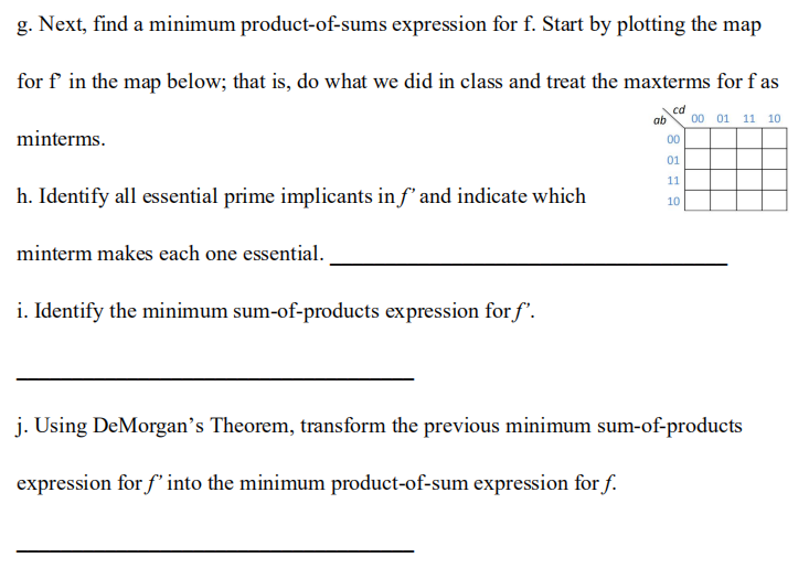Solved 1. (K-map Fundamentals) Answer this multi-part | Chegg.com