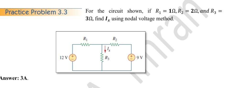 Solved Practice Problem 3.3 For the circuit shown, if R1 = | Chegg.com