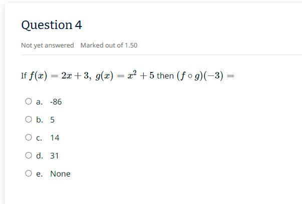 Solved If f(x)=2x+3,g(x)=x2+5 ﻿then | Chegg.com