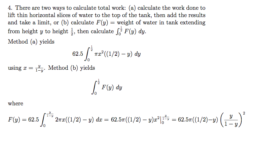 Solved 4. There are two ways to calculate total work: (a) | Chegg.com