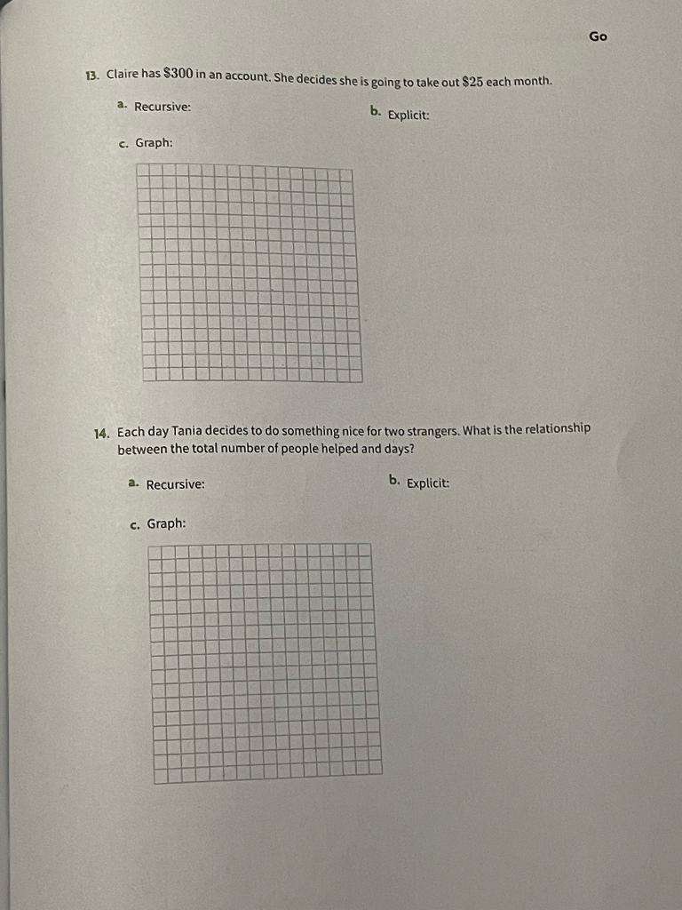 Solved 13. Claire has $300 in an account. She decides she is | Chegg.com