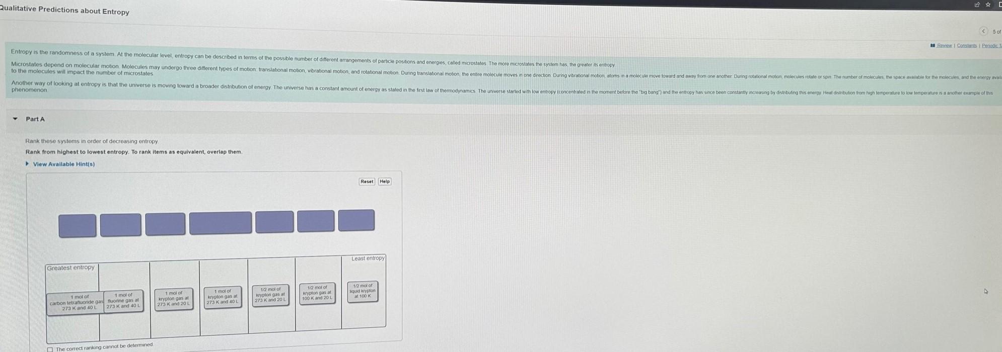 Classify each process by its individual effect on the | Chegg.com