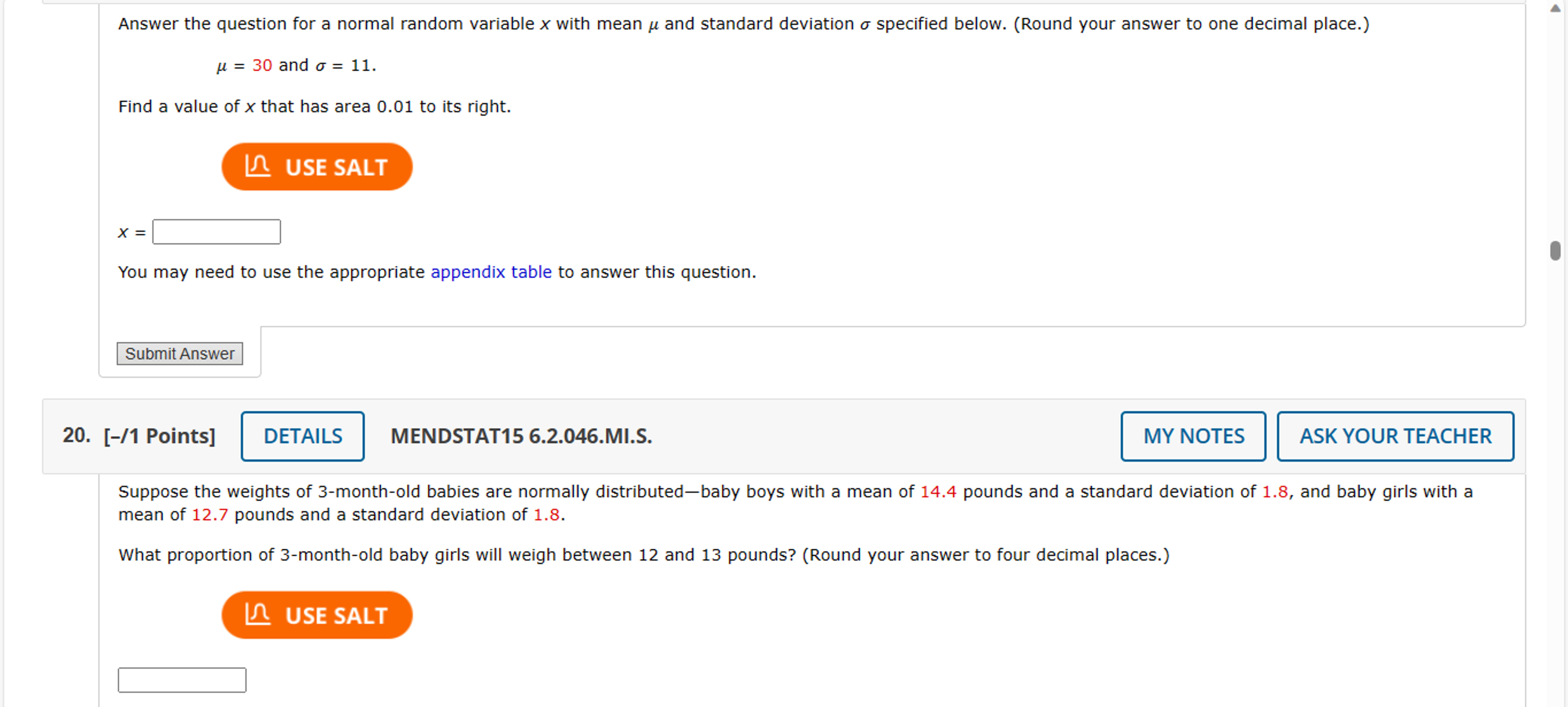 Solved Answer the question for a normal random variable x | Chegg.com