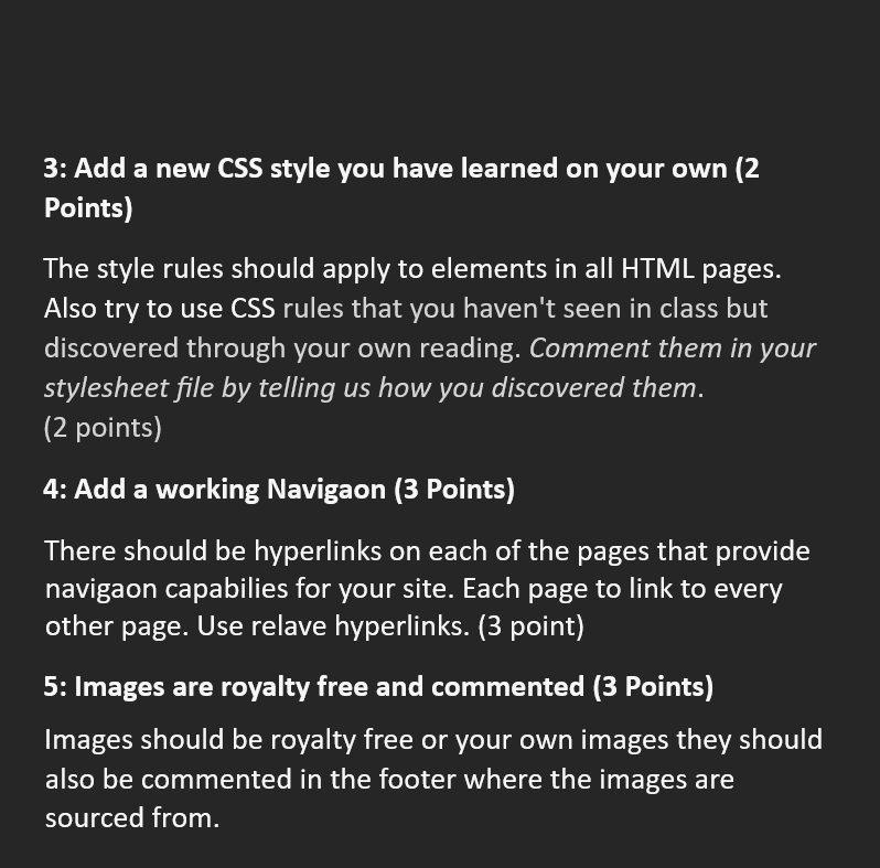 Solved Assignment 1: Creating a Website In this assignment | Chegg.com