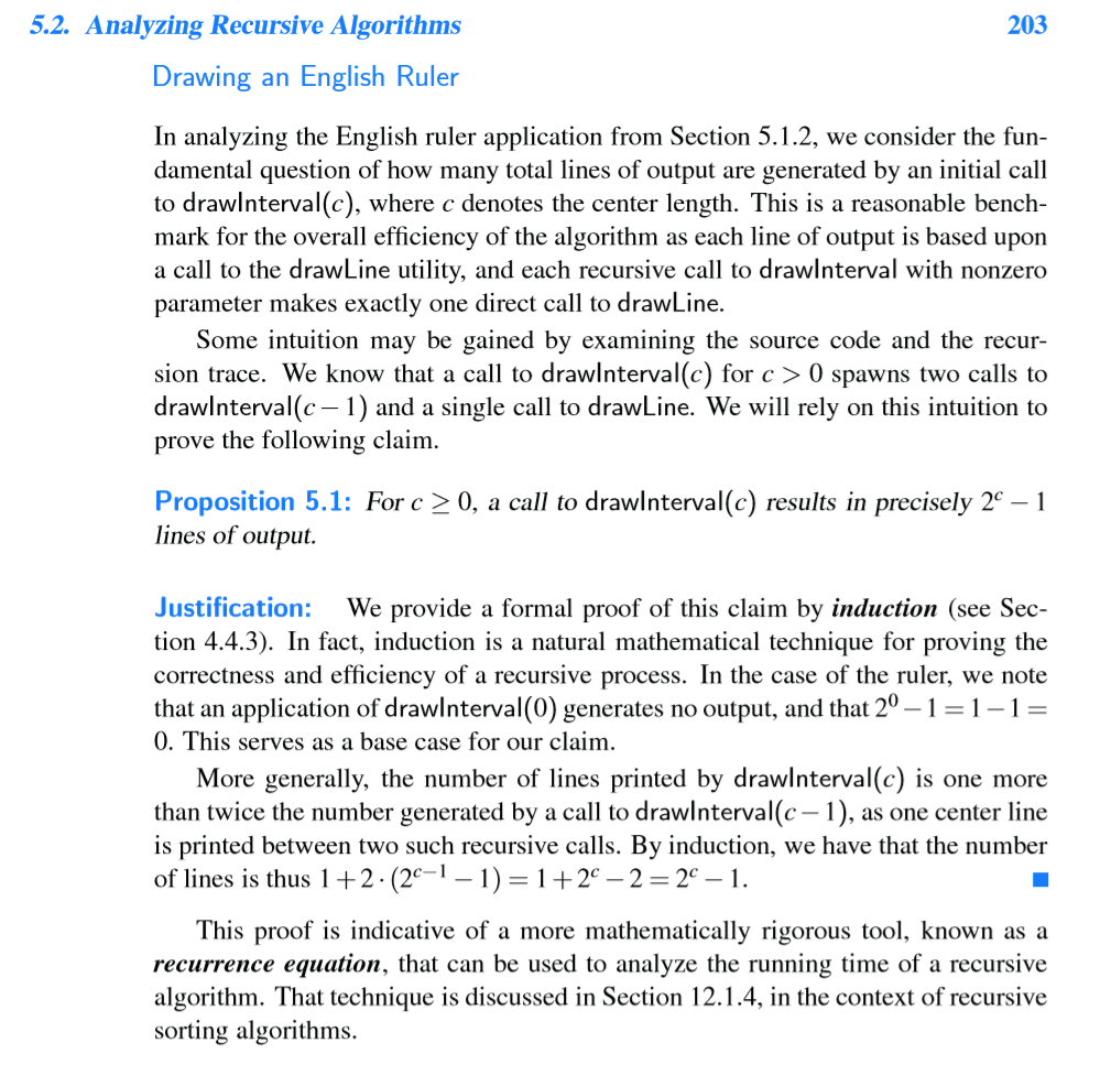 Solved 5.2. Analyzing Recursive Algorithms 203 Drawing an | Chegg.com