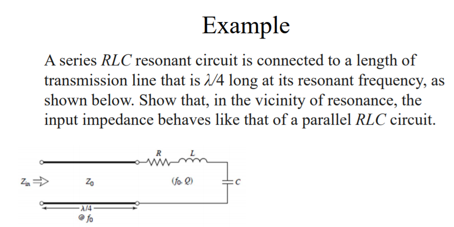 Solved Example A series RLC resonant circuit is connected to | Chegg.com