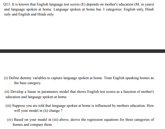 Solved Q13. ﻿It is known that English language test scores | Chegg.com
