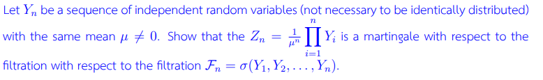 Solved Let Yn ﻿be a sequence of independent random variables | Chegg.com