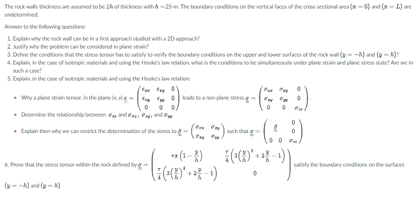 Solved Part II: Continuum Solid mechanics problem In this | Chegg.com