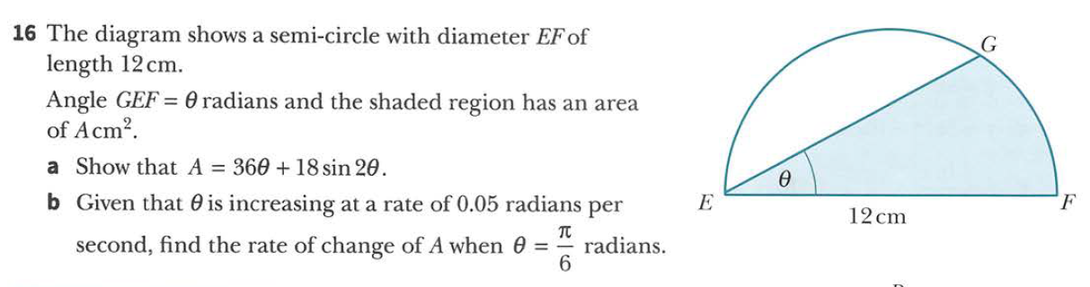 Solved 16 ﻿The diagram shows a semi-circle with diameter EF | Chegg.com