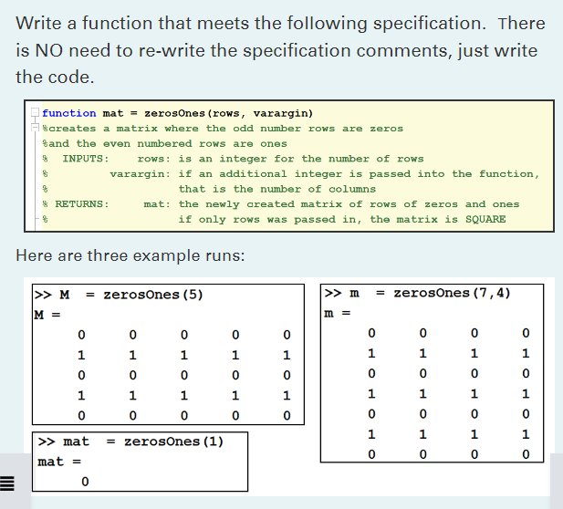 Solved Write a function that meets the following | Chegg.com