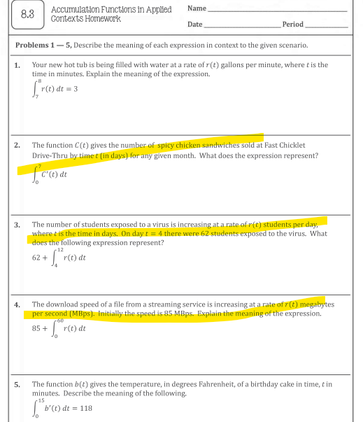Solved Name 8.3 Accumulation Functions in Applied Contexts | Chegg.com