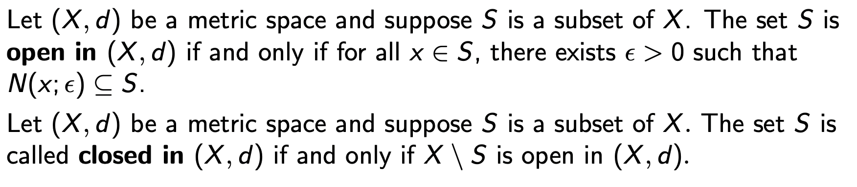 Solved Let (X,d) be a metric space and suppose S is a subset | Chegg.com