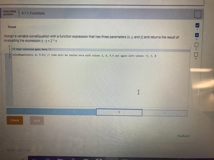 Solved ACTY 411 Functions Reset Assign a variable | Chegg.com