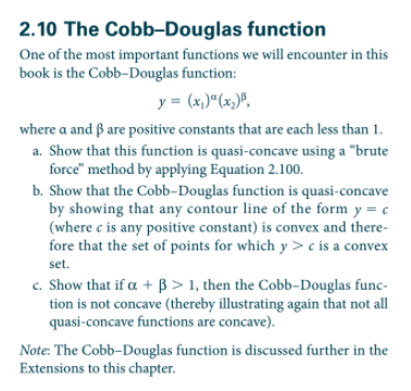 2.10 The Cobb-Douglas function One of the most | Chegg.com