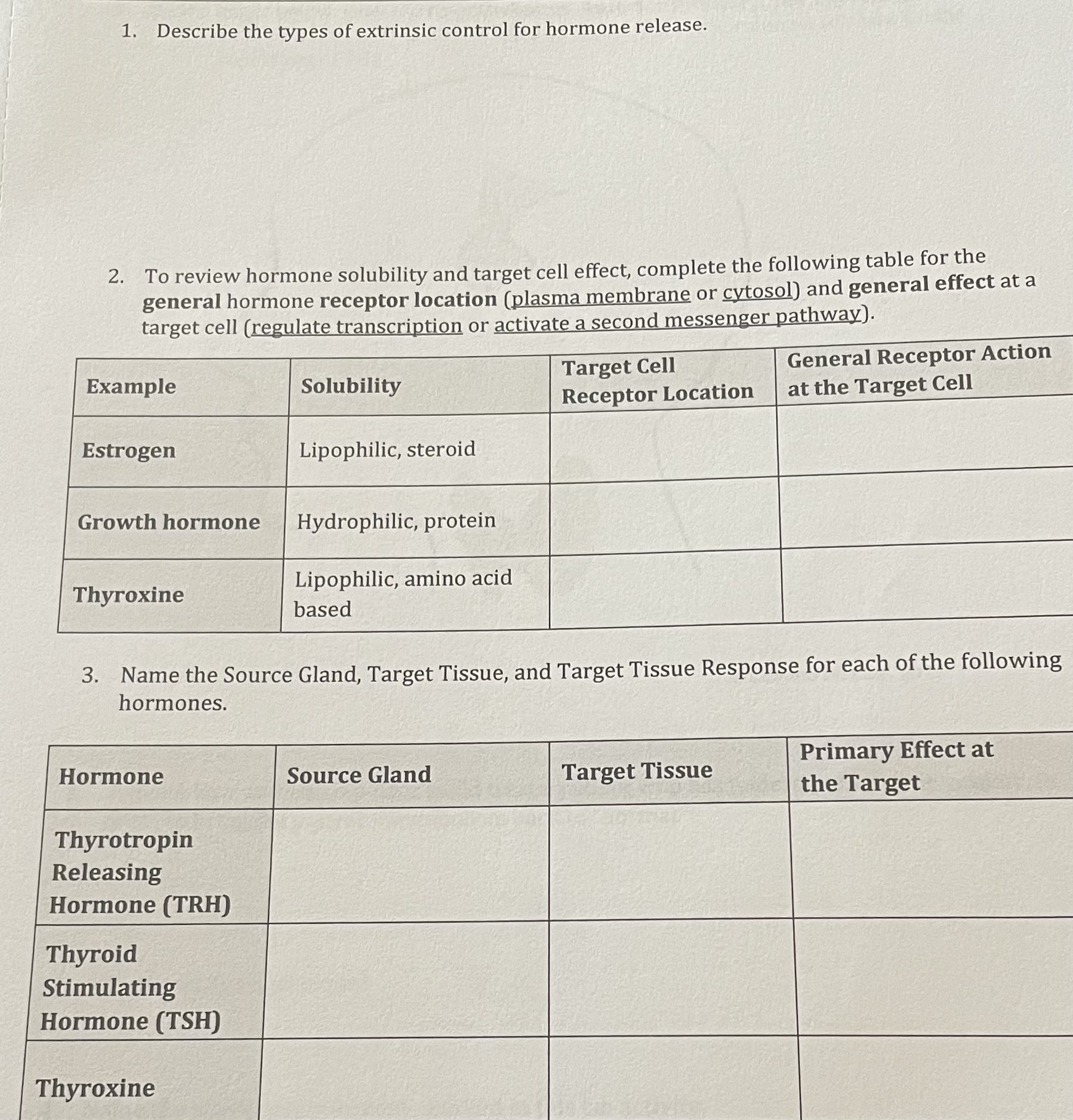 Solved 1. Describe the types of extrinsic control for | Chegg.com