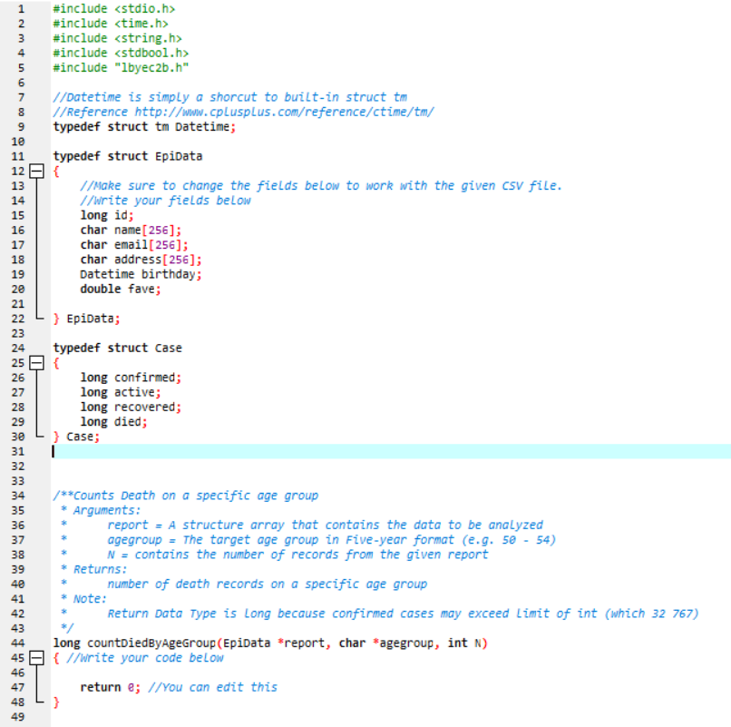 Solved Modify the program below using the CSV Spreadsheet | Chegg.com