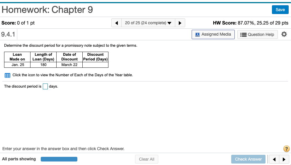 Solved Homework Chapter 9 Save Score 0 Of 1 Pt 20 Of 25
