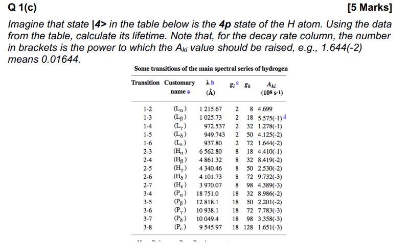 Solved Q 1(a) [8 Marks] Consider a simple atomic system in | Chegg.com