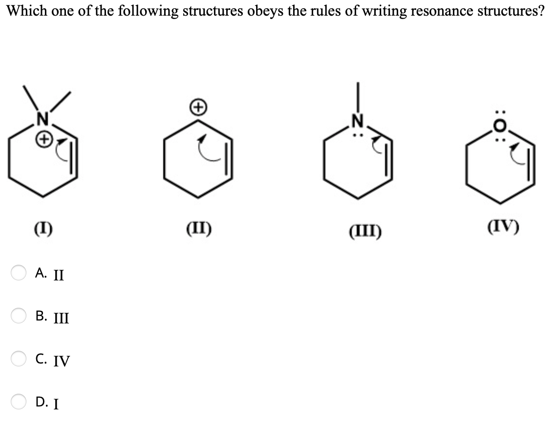 Solved Which one of the following structures obeys the rules | Chegg.com