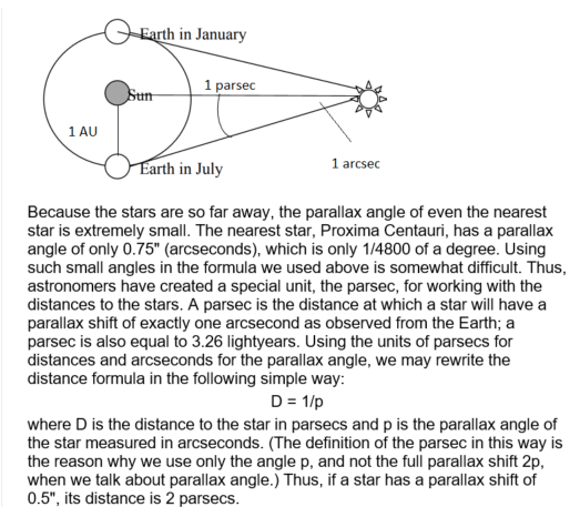 Solved As stated previously, Proxima Centauri has a parallax | Chegg.com