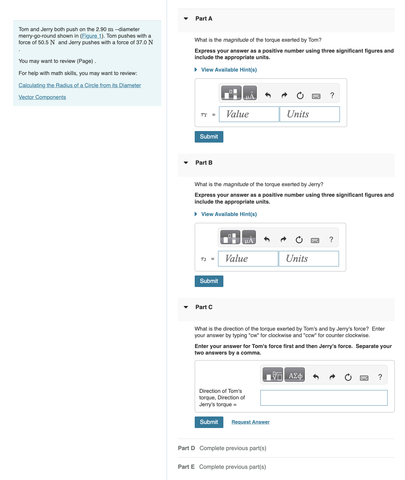 Solved Tom and Jerry both push on the | Chegg.com