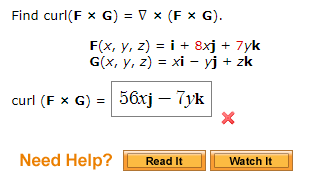Solved Find curl(F×G)=∇×(F×G). | Chegg.com