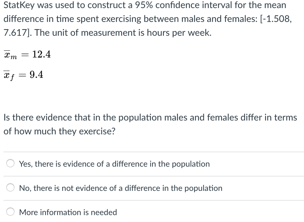 Solved Statkey was used to construct a 95% confidence | Chegg.com