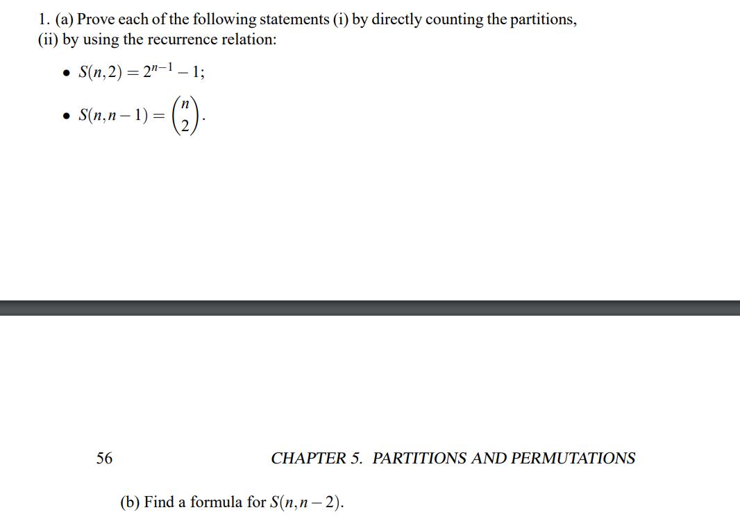 Solved 1. (a) Prove each of the following statements (i) by | Chegg.com