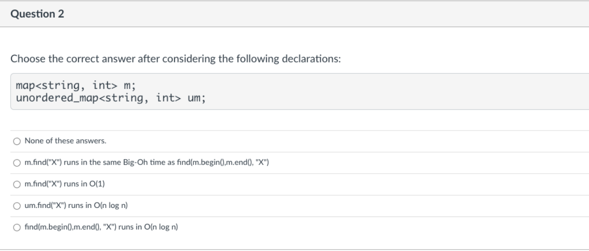 Solved Question 2 Choose the correct answer after | Chegg.com