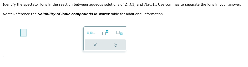 Solved Identify the spectator ions in the reaction between | Chegg.com