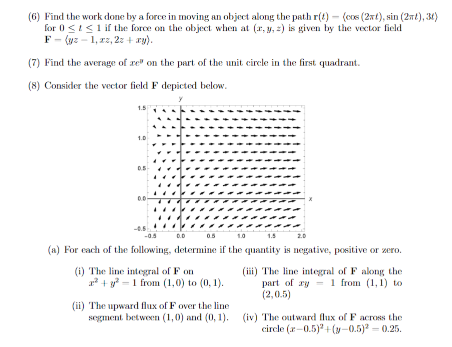 Solved (6) Find the work done by a force in moving an object | Chegg.com