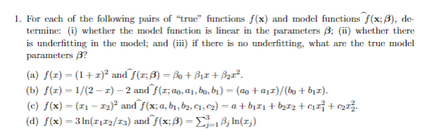 Solved 1. For each of the following pairs of "true" | Chegg.com