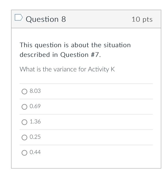 Solved Questions \#7 and \#8 are about the following | Chegg.com