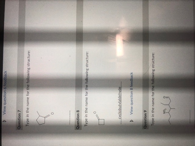 Solved Type in the name for the following structure: | Chegg.com