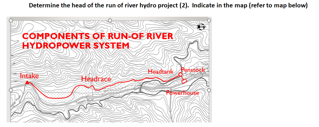 Solved Determine the head of the run of river hydro project | Chegg.com